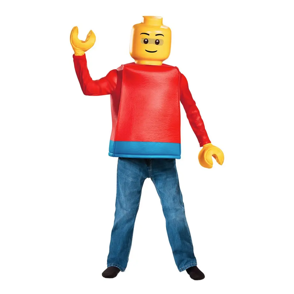 LEGO Gubbe Barn Maskeraddräkt - Small - Halloweenbutiken